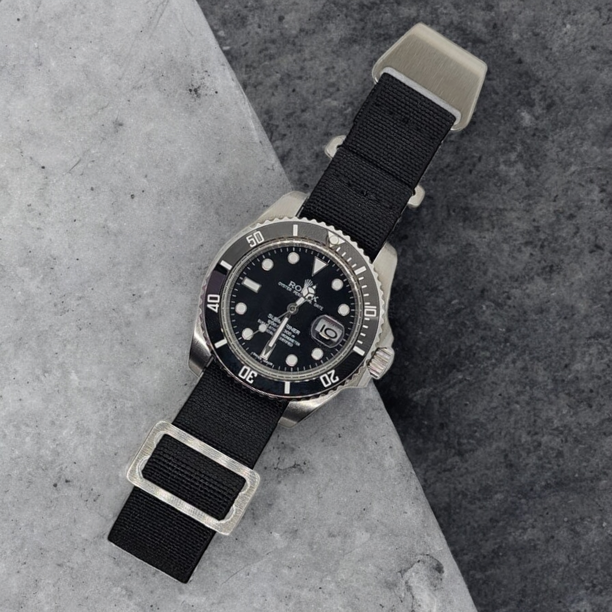 Max French Marine Nationale Elastic Watch Strap Black – Max Watch Straps