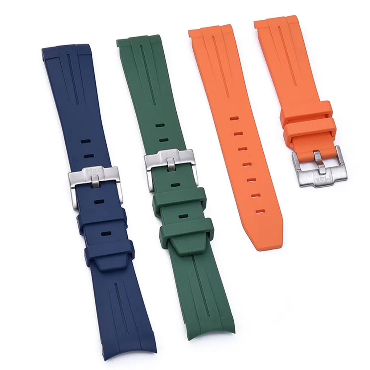 Max Curved End Watch Strap Blue – Max Watch Straps