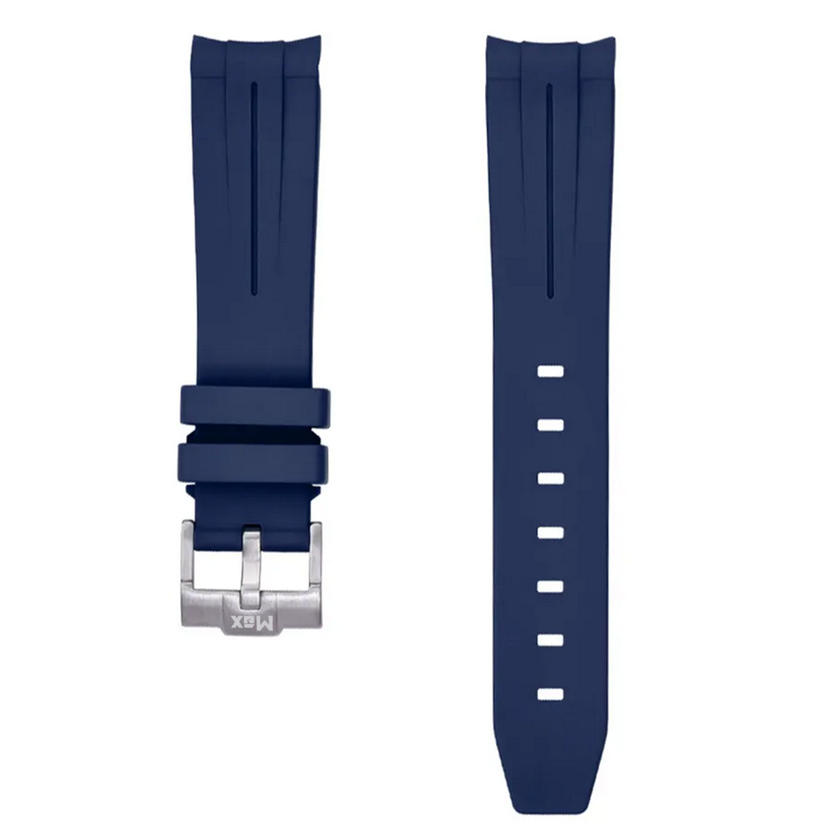 Max Curved End Watch Strap Blue – Max Watch Straps