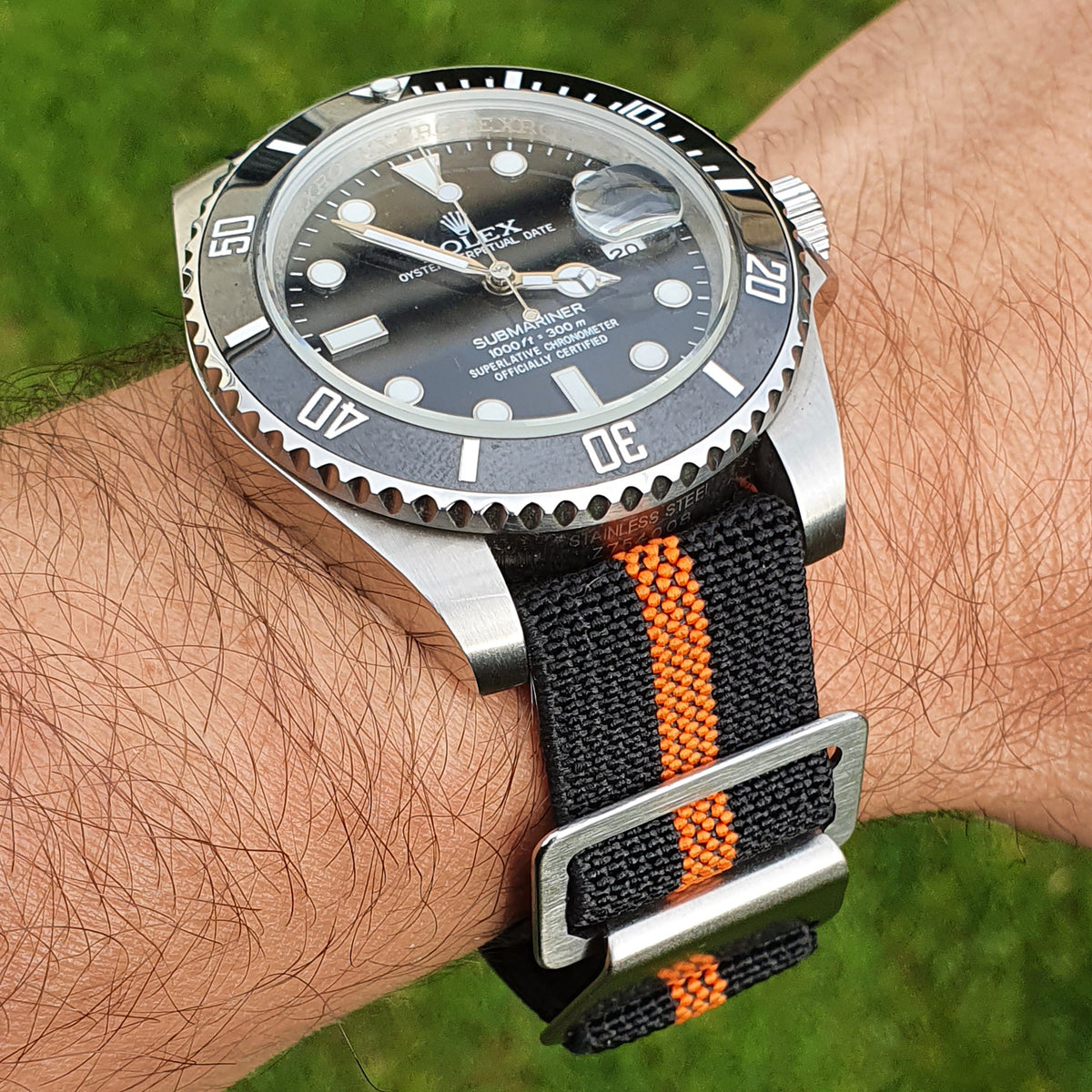 Max French Marine Nationale Elastic Watch Strap Black/Orange – Max ...